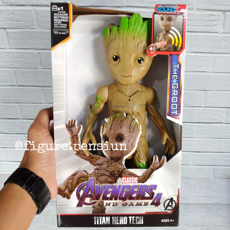 Jual MARVEL AVENGERS BABY GROOT GUARDIANS TITAN HERO TECH WITH SOUND ...