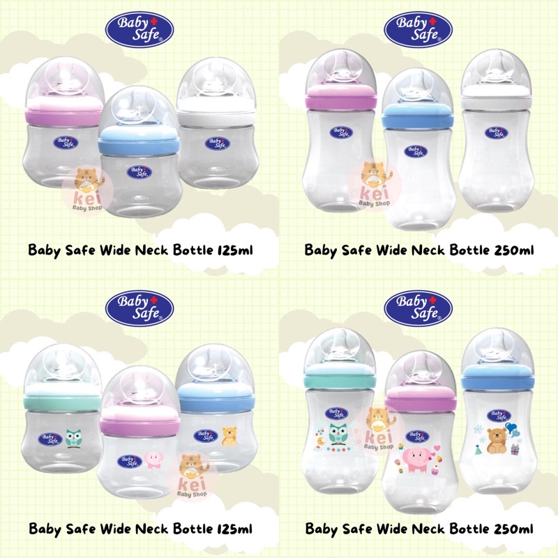 Jual Botol Susu Baby Safe Wide Neck WN01 WN02 WN04 WN05 - Botol Susu ...
