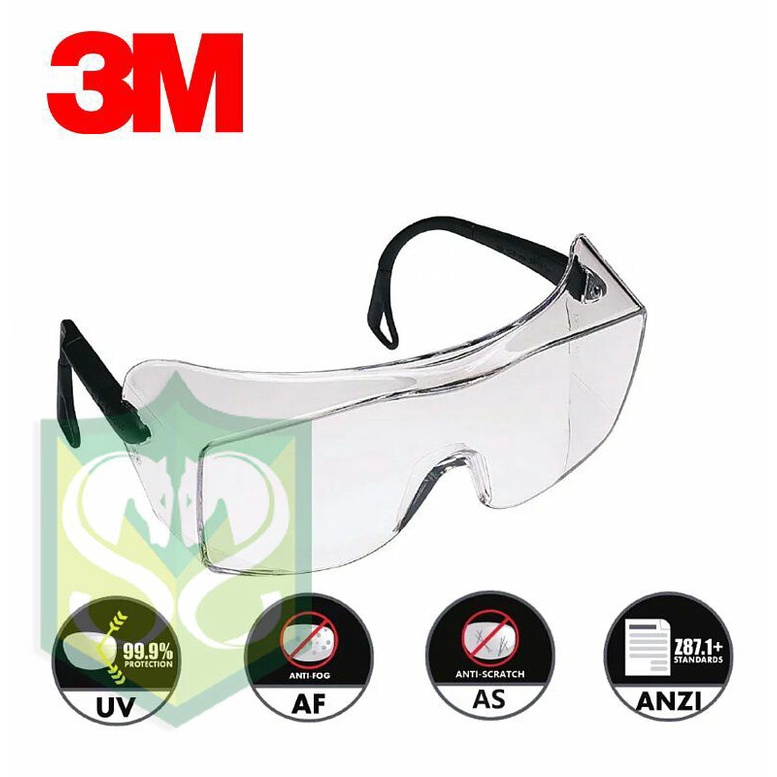 Jual kacamata safety 3M ox-2000 anti fog-anti stratch/safety glasses 3M ...