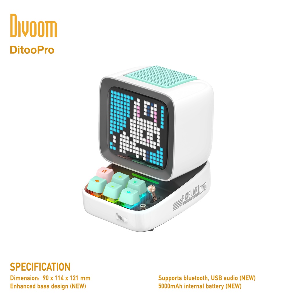 Jual Divoom Ditoo Pro Pixel Art Bluetooth Speaker 15 Watt | Shopee Indonesia