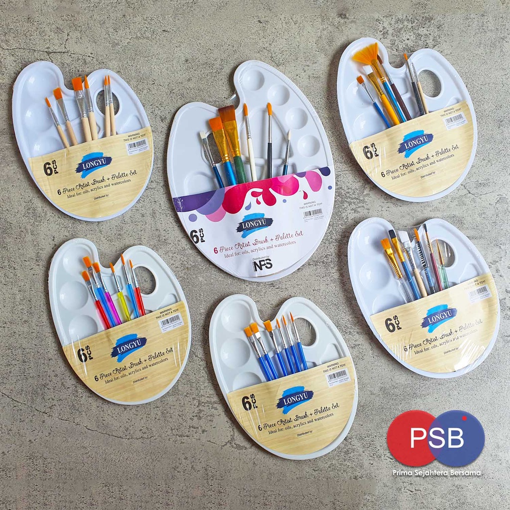 Jual Kuas Palet Lukis Set / Paket Lukis / Art Brush Set | Shopee Indonesia