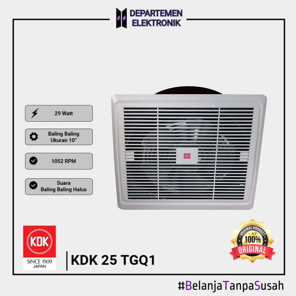 Jual KDK CEILLING EXHAUST FAN 10" / EXHAUST PLAFON [ KDK 25 TGQ1 ...
