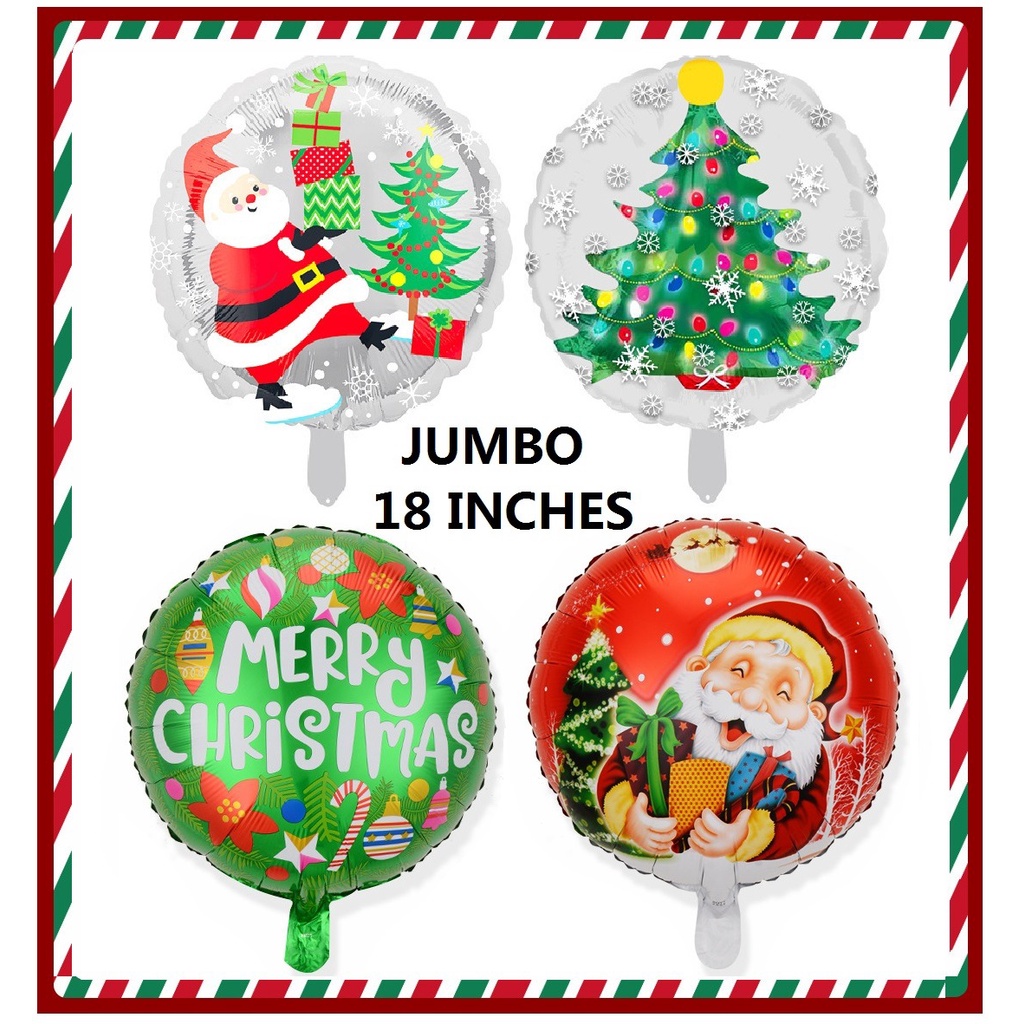 Jual Balon Foil Nuansa Natal JUMBO 18" 18 inches 43 x51cm Merry ...