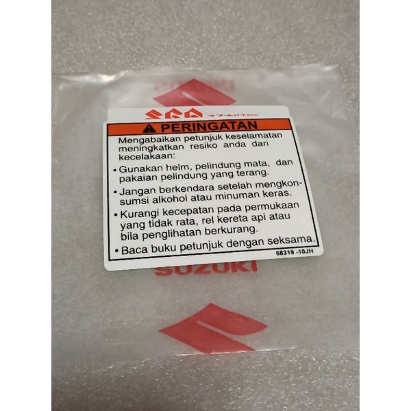 Jual LABEL PERINGATAN LABEL WARNING INDONESIA ALL SUZUKI SGP | Shopee ...