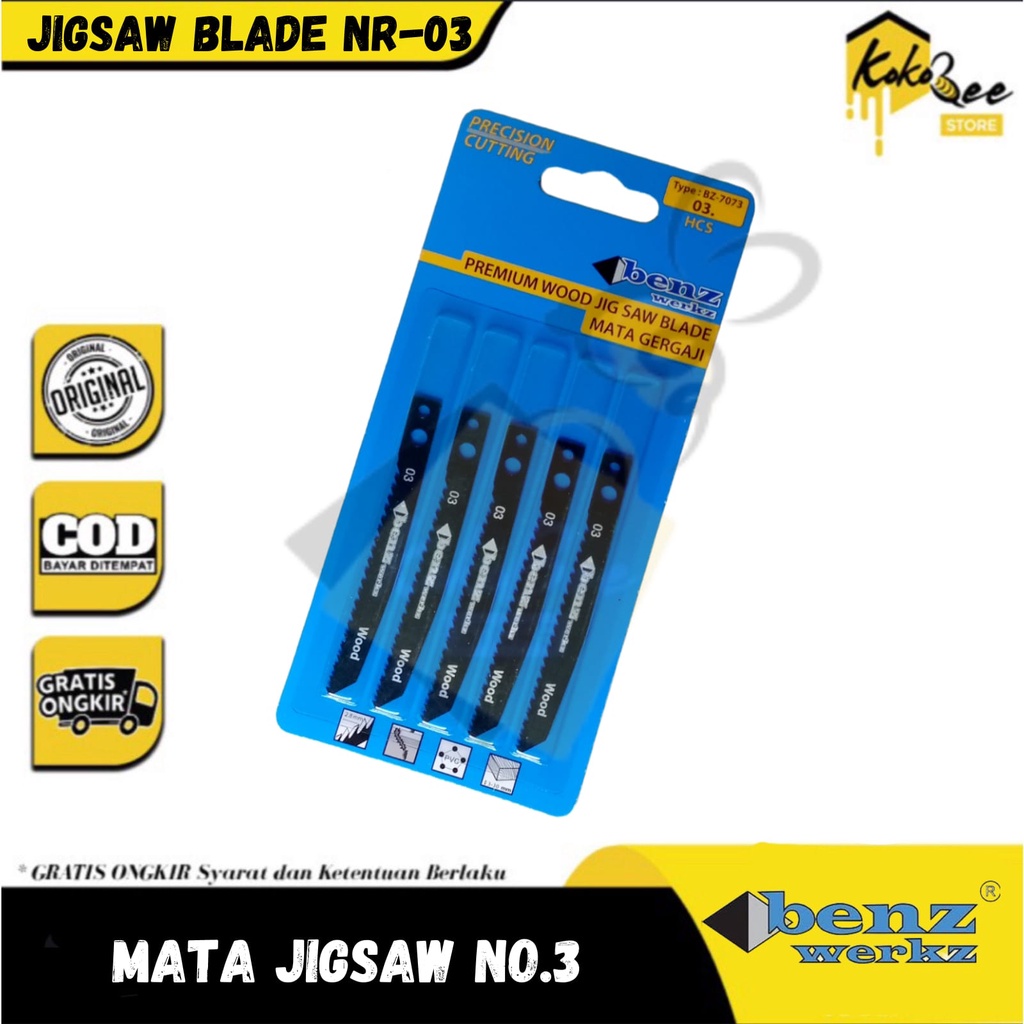 Jual Mata Gergaji Jigsaw Kayu / Jigsaw Blade Benz / Mata Jig Saw No 3 ...