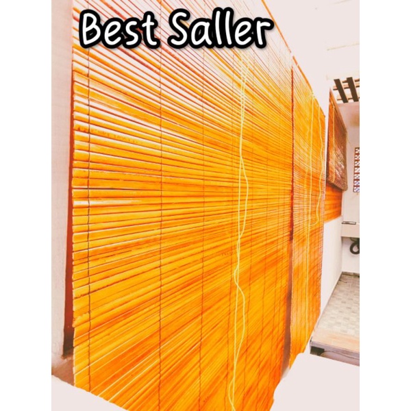 Jual krey tirai bambu full plitur size 2x2 plus tali penggulung | Shopee Indonesia