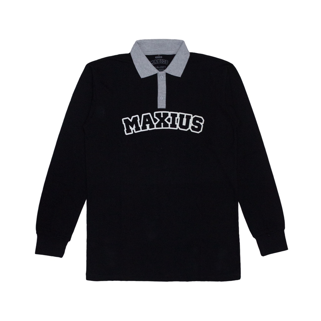 Jual Maxius Rugby Shirt Rees Hitam | Shopee Indonesia