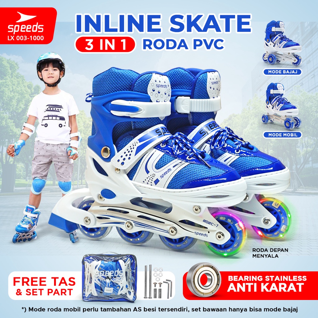Jual SPEEDS Sepatu Roda Anak / Remaja / Dewasa Inline Roller Skate Roda ...