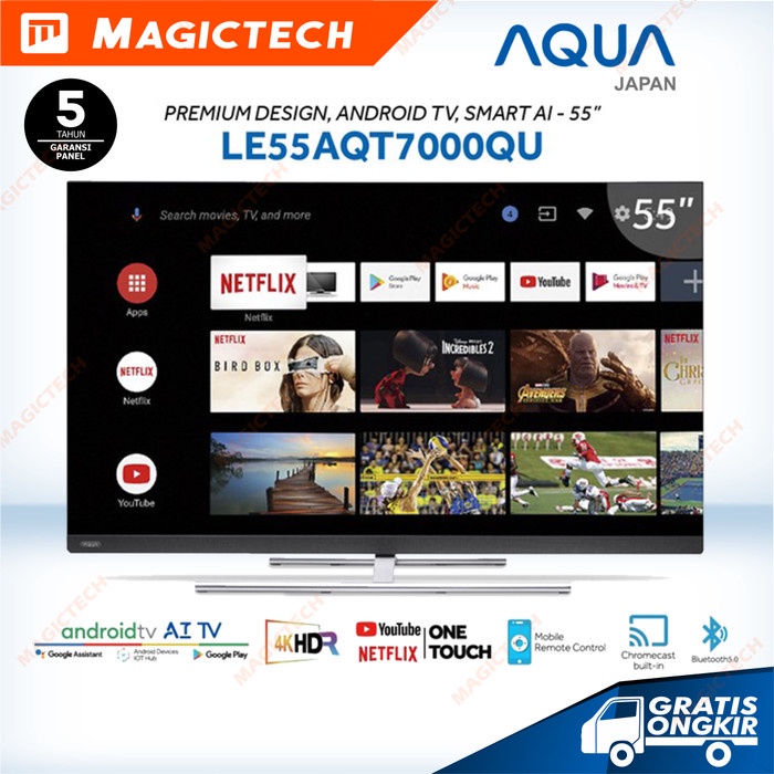 Jual TV LED AQUA 55 INCH / 55" QLED 4K UHD ANDROID SMART TV ...