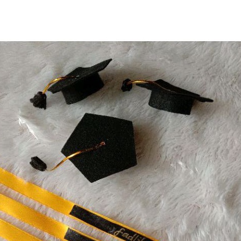 Jual topi boneka wisuda mini/toga boneka 13-15cm/topi toga segi lima 6 ...