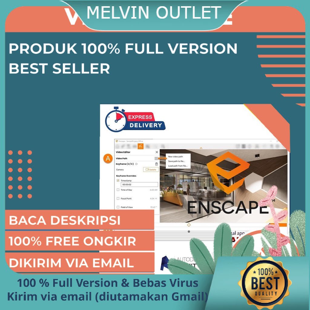 Jual Enscape 3D Full + Aset Library Software plugin render Enscape 3D ...