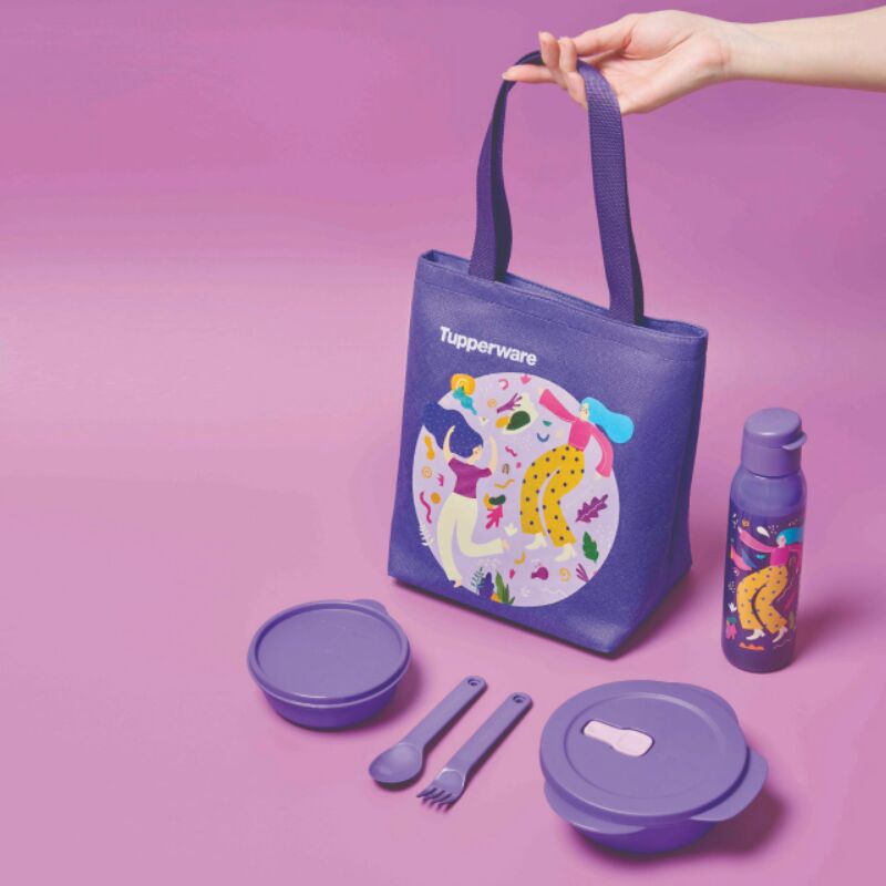 Jual Tupperware Miss Stylish Lunch Set Kotak Bekal Original | Shopee ...