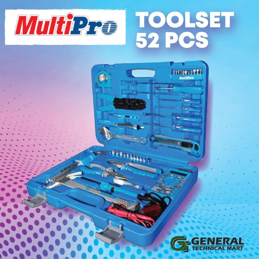 Jual MULTIPRO Toolkit Set Electric Tool set 52 pcs | Shopee Indonesia