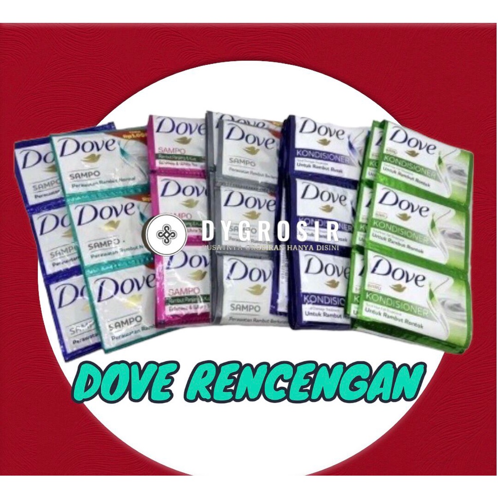 Jual DY ~ UNILEVER Dove Shampo Shampoo RENCENG | 12 SACHET X 9ML ...