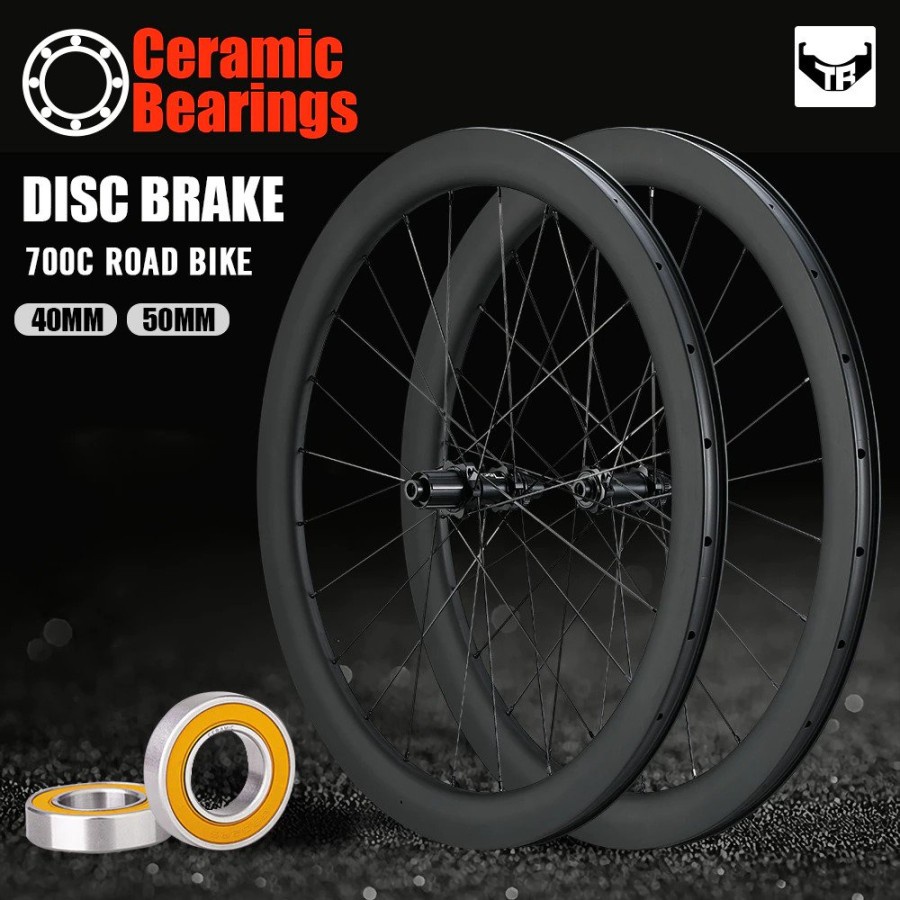Jual RYET Carbon Wheelset Ceramic Bearing Disc Brake 700c 50mm | Shopee ...