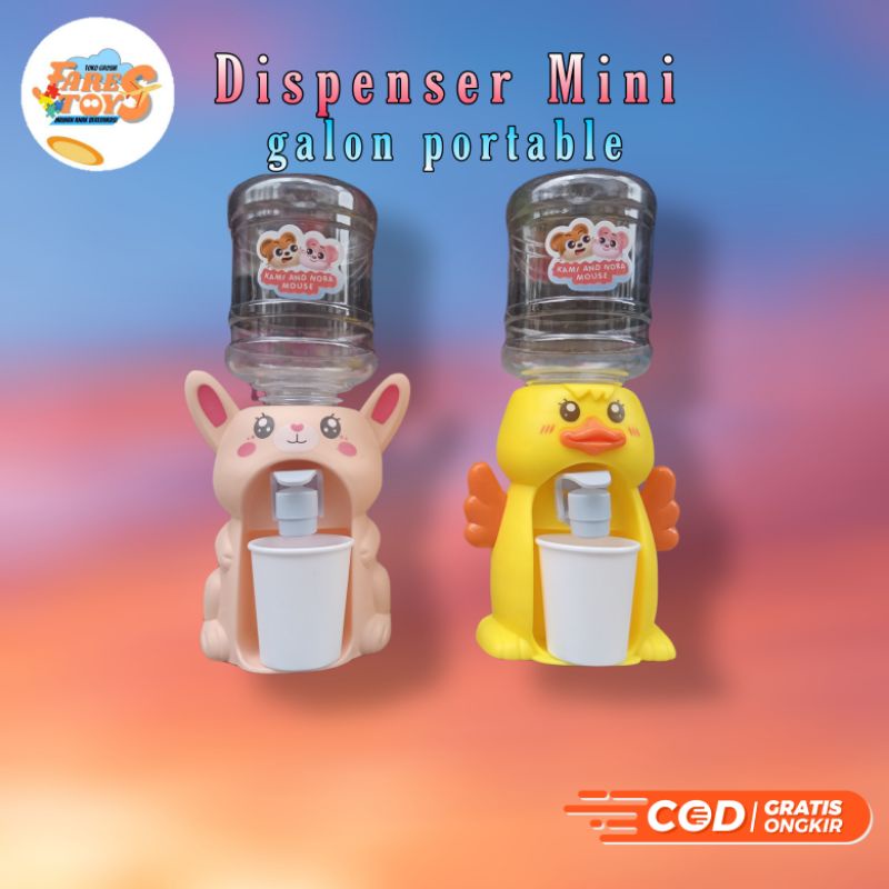 Jual Dispenser Mini Galon Portable Anak Air Minum Karakter Bebek Dan ...