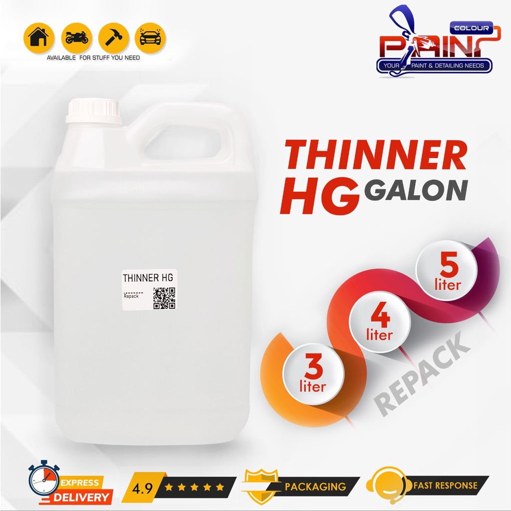 Jual Thinner HG High Gloss Liter Ecer Kemasan Galon | Shopee Indonesia