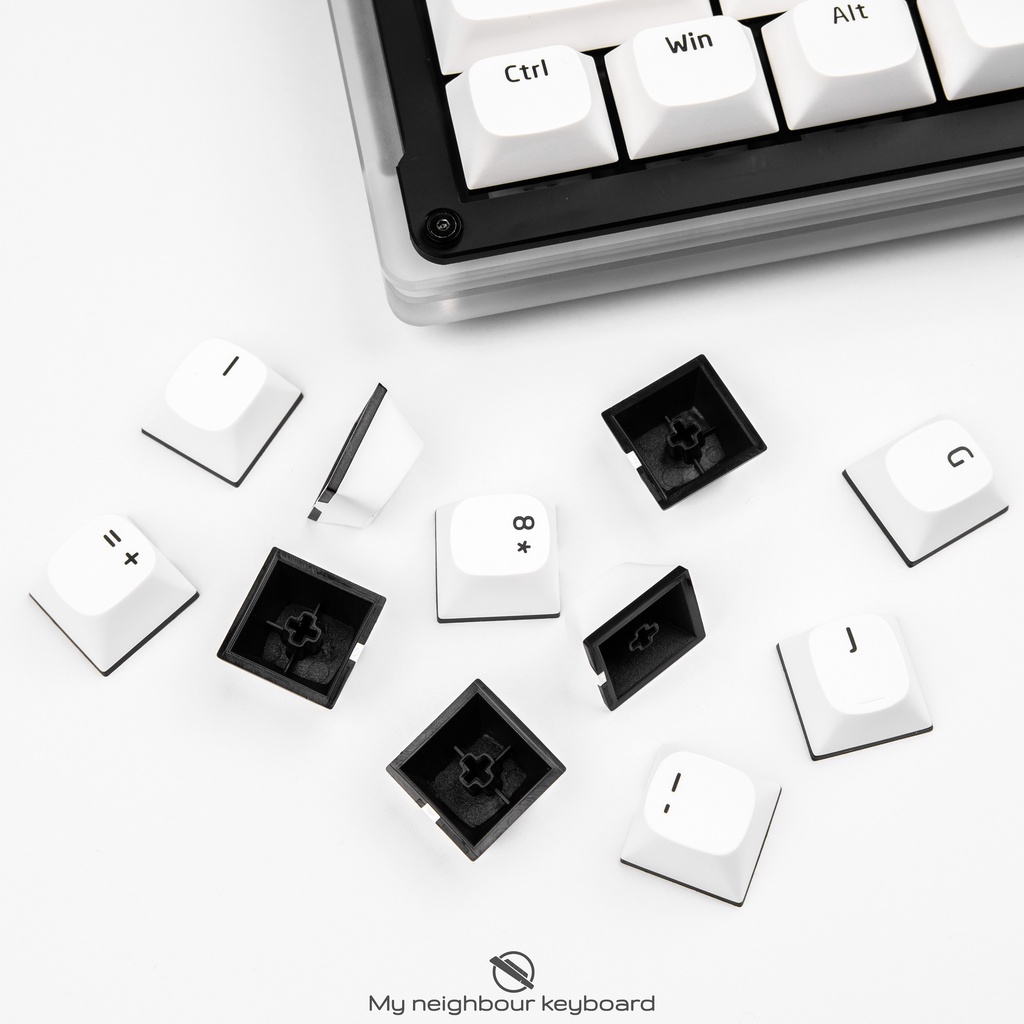 Jual MYNK White Keycaps Set for 65% Layout - OSA PBT Doubleshot ...