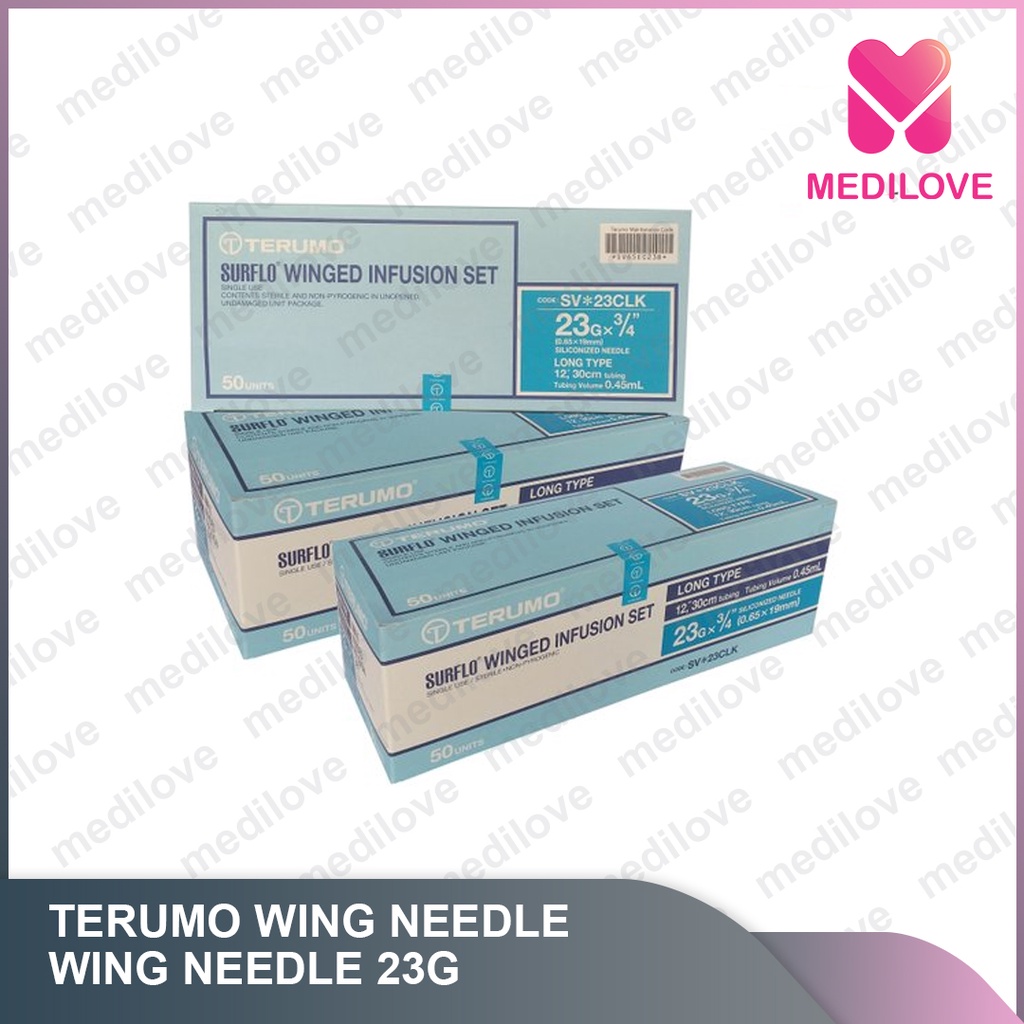 Jual Wing Needle Terumo / Infusion Set (ECER) 23G/25G/27G / Wing Needle ...