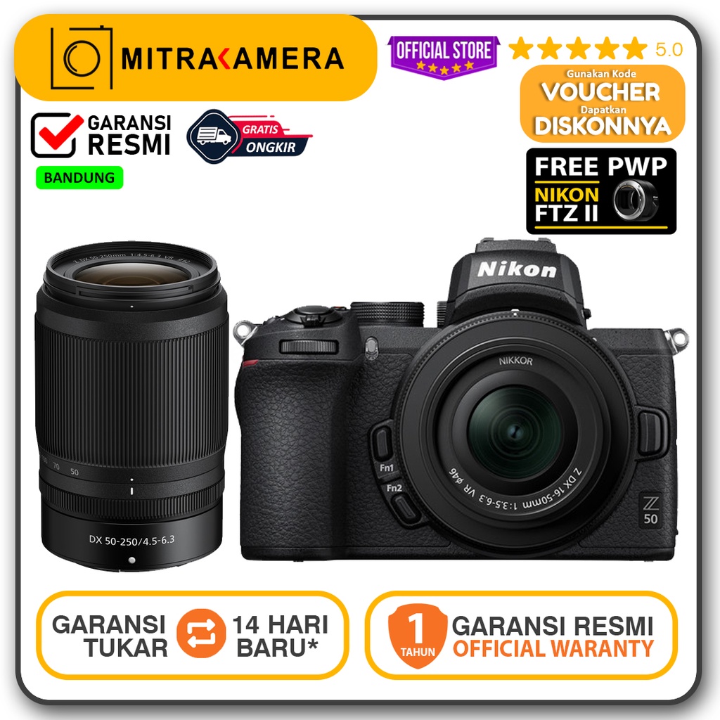 Jual Nikon Z50 kit 16-50mm + 50-250mm VR | Shopee Indonesia