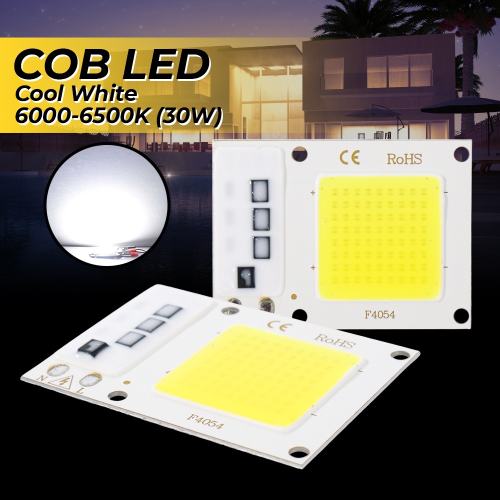 Jual Chip LED Lampu COB Floodlight Spotlight Cool White 220V 30W ...