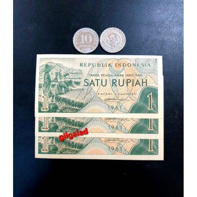 Jual PAKET MAHAR NIKAH 23 RUPIAH (2KPG 10Rp Tabanas, 3lbr 1Rp 1961) | Shopee Indonesia