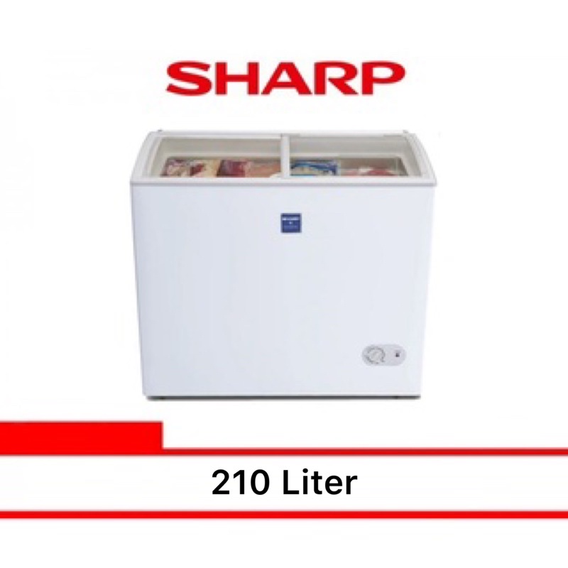 Jual SHARP FRW 210 CHEST FREEZER BOX SLIDE KACA 200 Liter LOW WATT ...