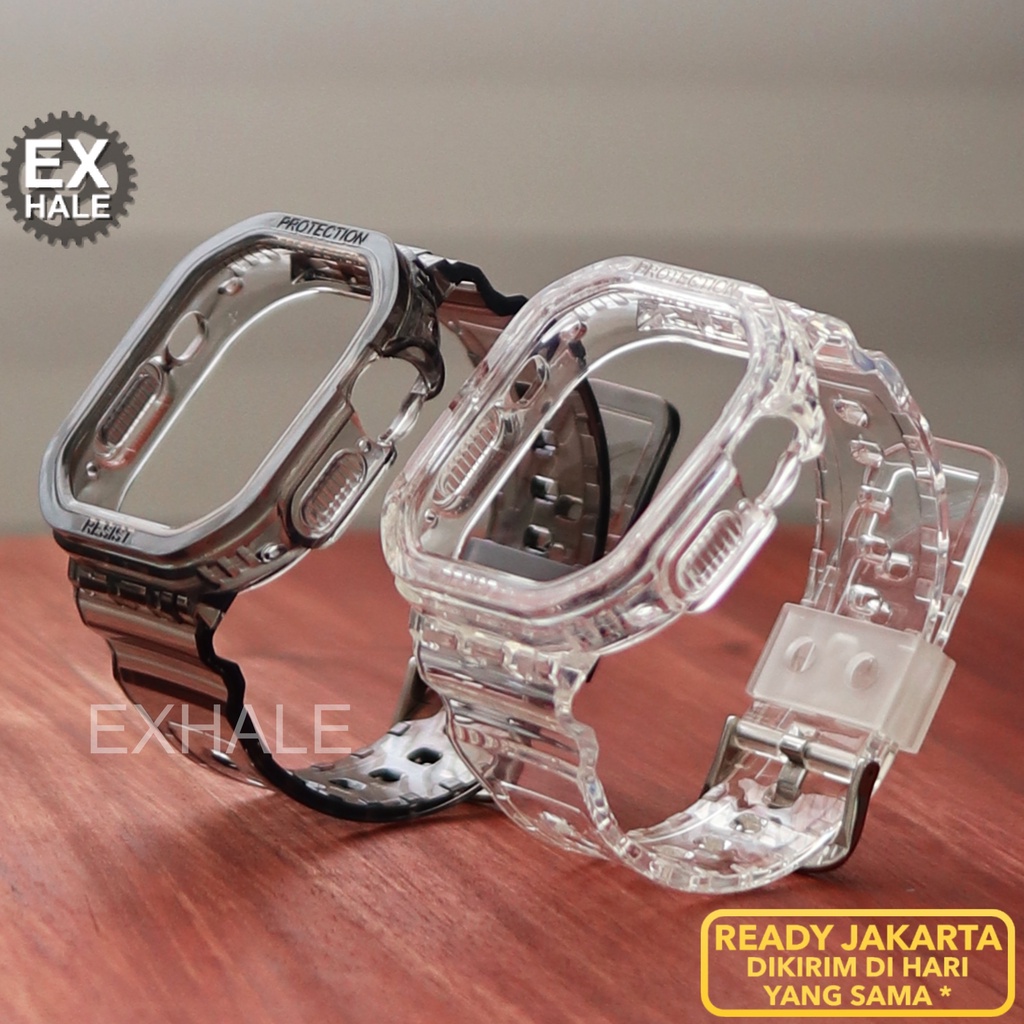 Jual Strap Case Apple Watch Ultra 49mm Transparent Crystal Clear Bening ...
