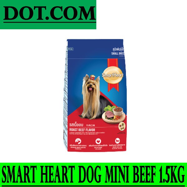 Jual SMART HEART DOG MINI Beef 1.5kg (Grab/Gosend) | Shopee Indonesia
