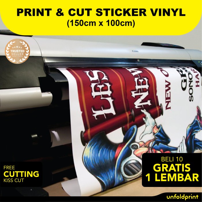 Jual Stiker Print Sticker Vinyl Dan Cutting 100Cm X 150Cm | Shopee ...