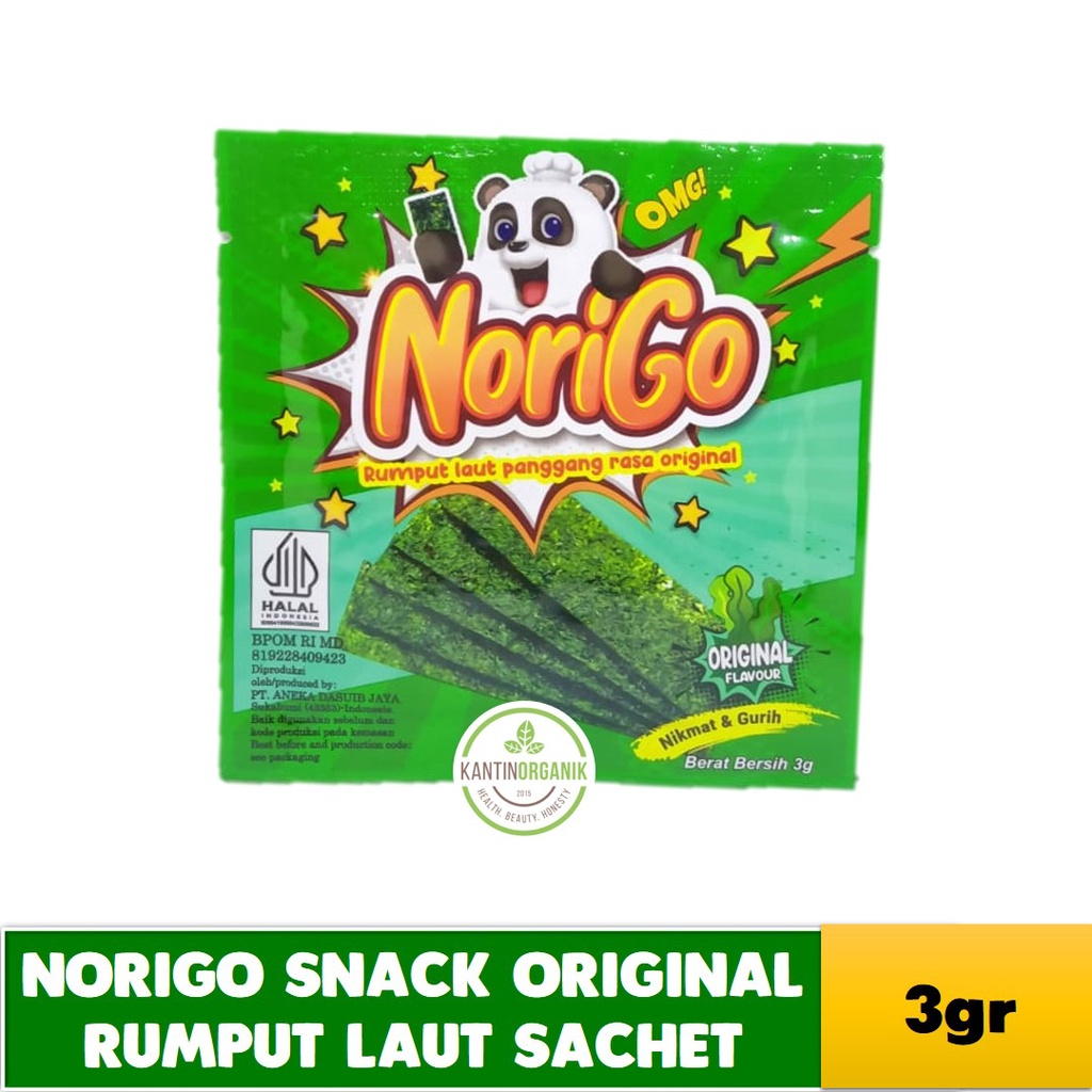 Jual Nori Go - Snack Rumput Laut Panggang Rasa Original Sachet 3gr ...
