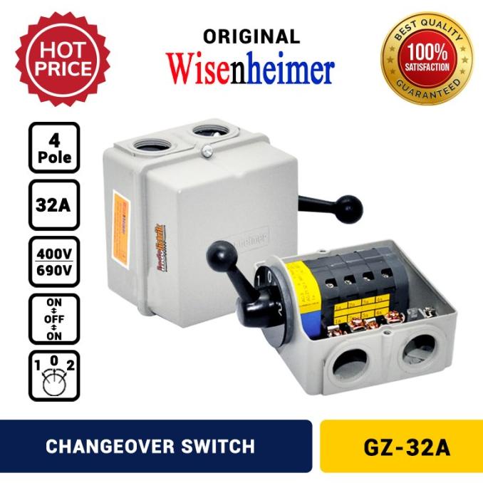 Jual Change Over Switch 4P 32A Wisenheimer COS Ohm Saklar Genset 32 A ...