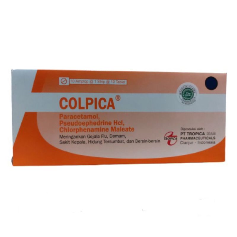 Jual Colpica / 100 tablet Obat Flu Panas Demam Batuk Pilek | Shopee ...