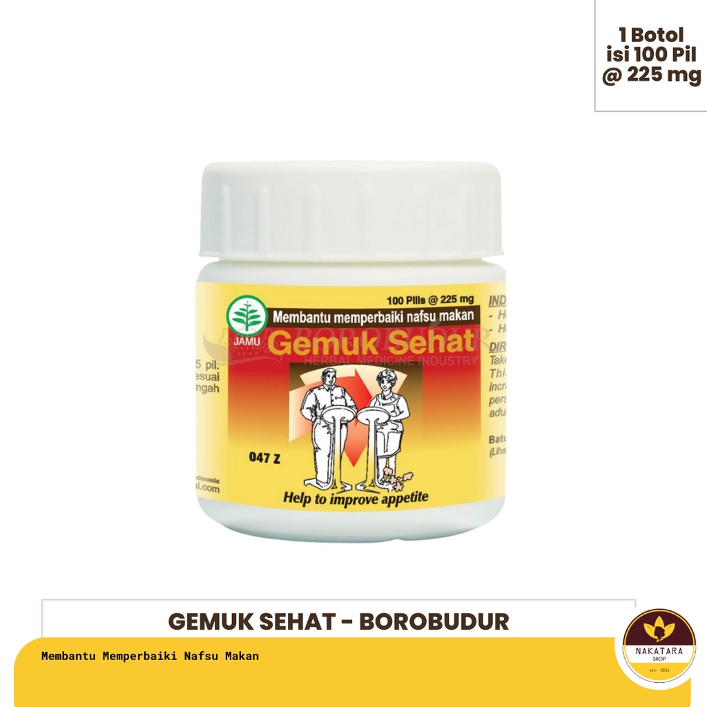 Jual GEMUK SEHAT BOROBUDUR Kemasan BOTOL isi 100 PIL | Shopee Indonesia
