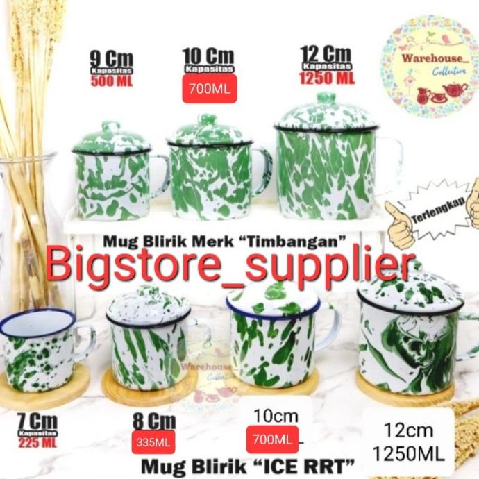 Jual Cangkir Mug Gelas Lurik Burik Blirik Enamel Seng Kaleng Jadul Kuno ...
