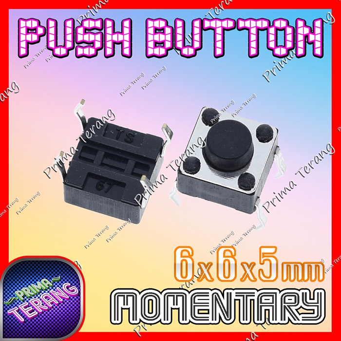 Jual 6x6x5mm 4P Tactile Switch Push Button Saklar Tact 6*6*5 4 Pin ...