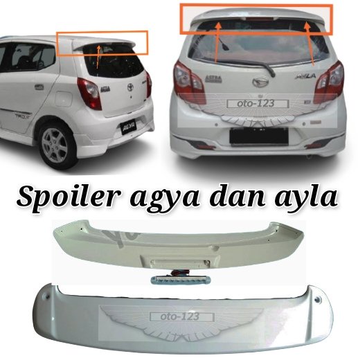 Jual spoiler toyota Agya & daihatsu Ayla with lampu Otomobil | Shopee ...