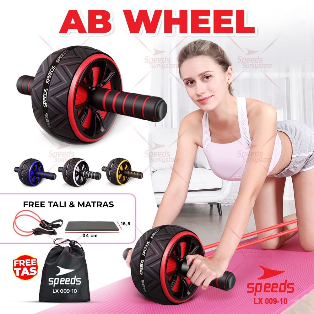 Jual SPEEDS Ab Wheel / Ab Roller Alat Pembentuk Otot Perut Olahraga ...