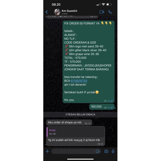 Jual orderan atas nama komang suastini 3 pasang sandal | Shopee Indonesia