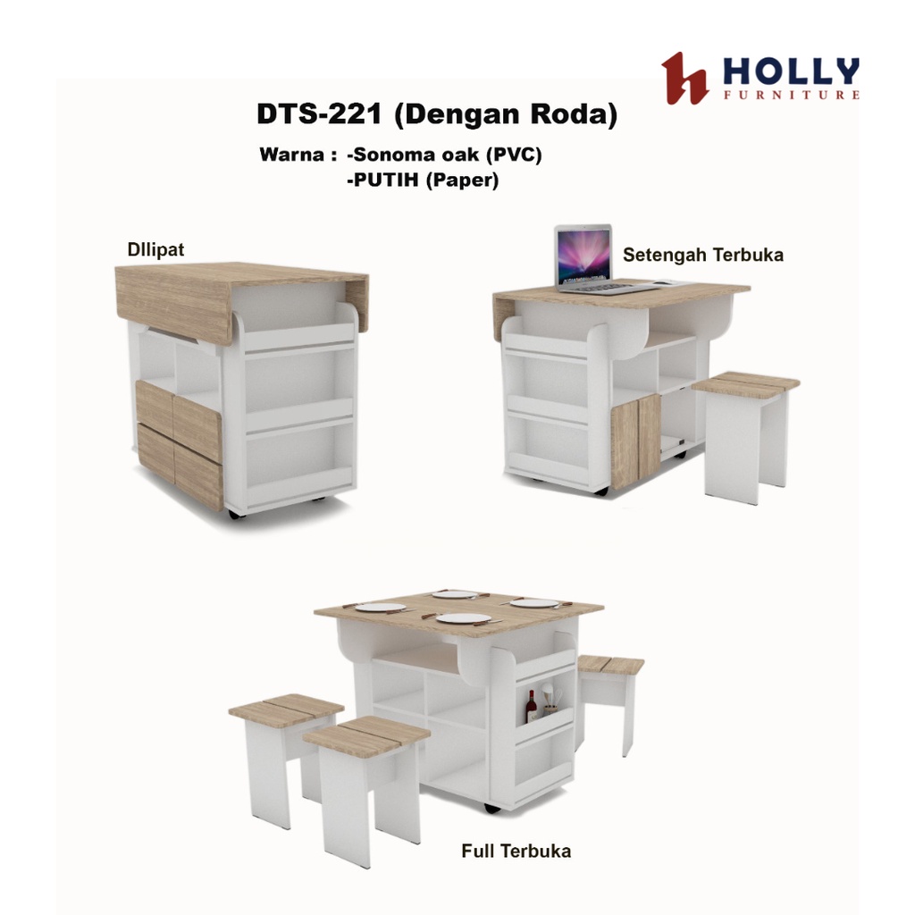 Jual Meja Makan Lipat Folding Table Minimalis Multifungsi | Shopee ...