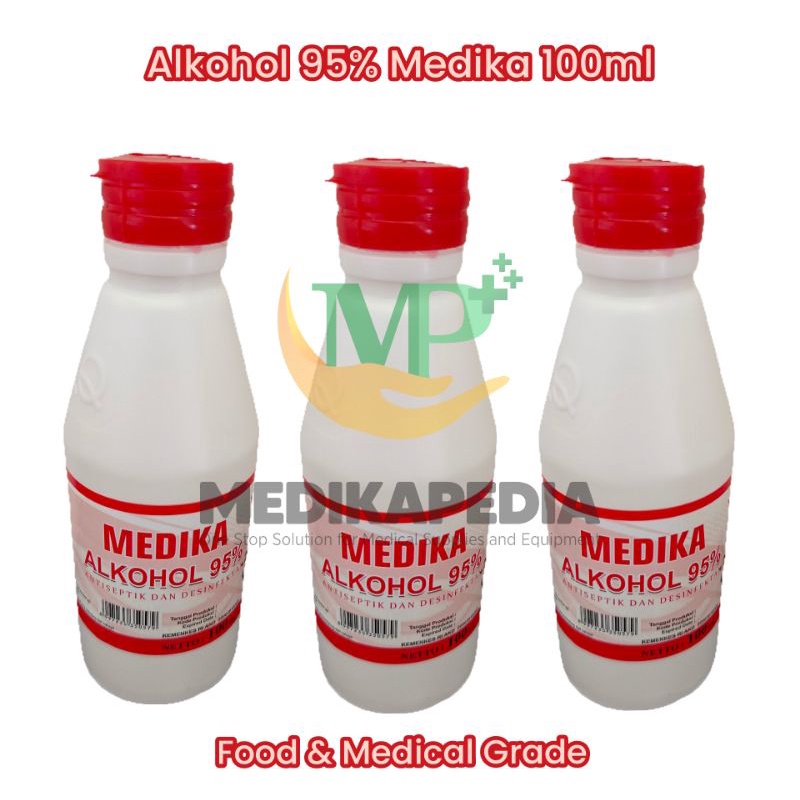 Jual Alkohol Medika 95% 100ml Antiseptik / Alcohol Medica Food ...