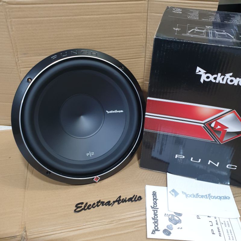 Jual subwoofer rockford fosgate Punch P2 ukuran 12 inch doble coil P2D4 ...