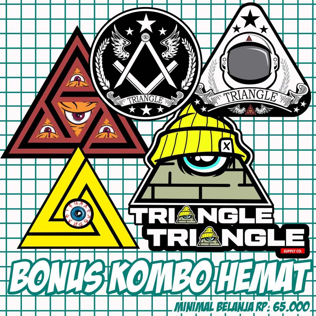 Jual TRIANGLE STICKER PACK TRIANGLE SUPPLY CO. LOGO Stiker Laptop Keren | Shopee Indonesia