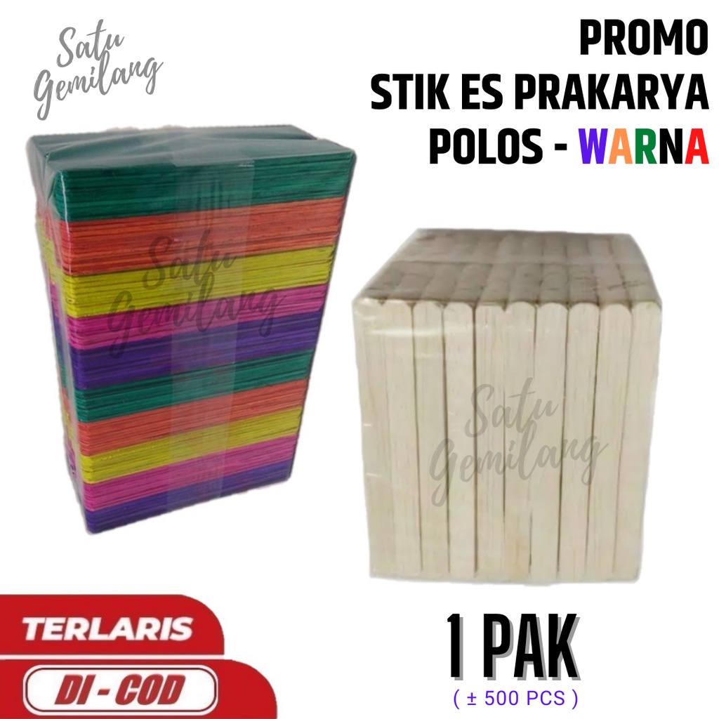 Jual ( 1 Pak )Stick Ice Cream Berwarna / Stik Es Krim Warna Warni ...