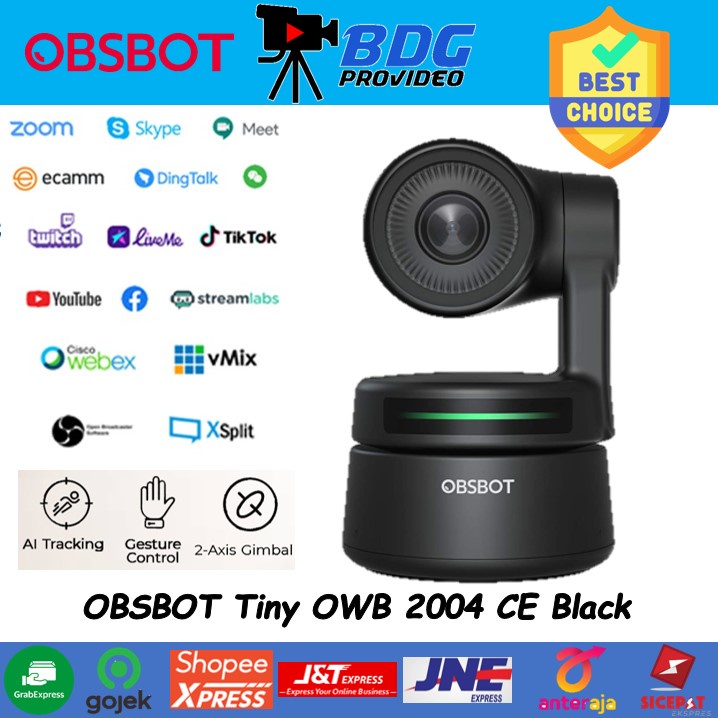 Jual OBSBOT Tiny OWB 2004 CE AI-Powered PTZ Webcam - Black | Shopee Indonesia