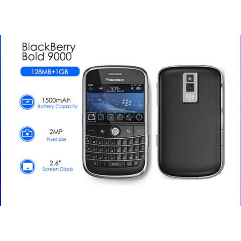 Jual handphone blackberry 9000 original lengkap dengan dus | Shopee ...