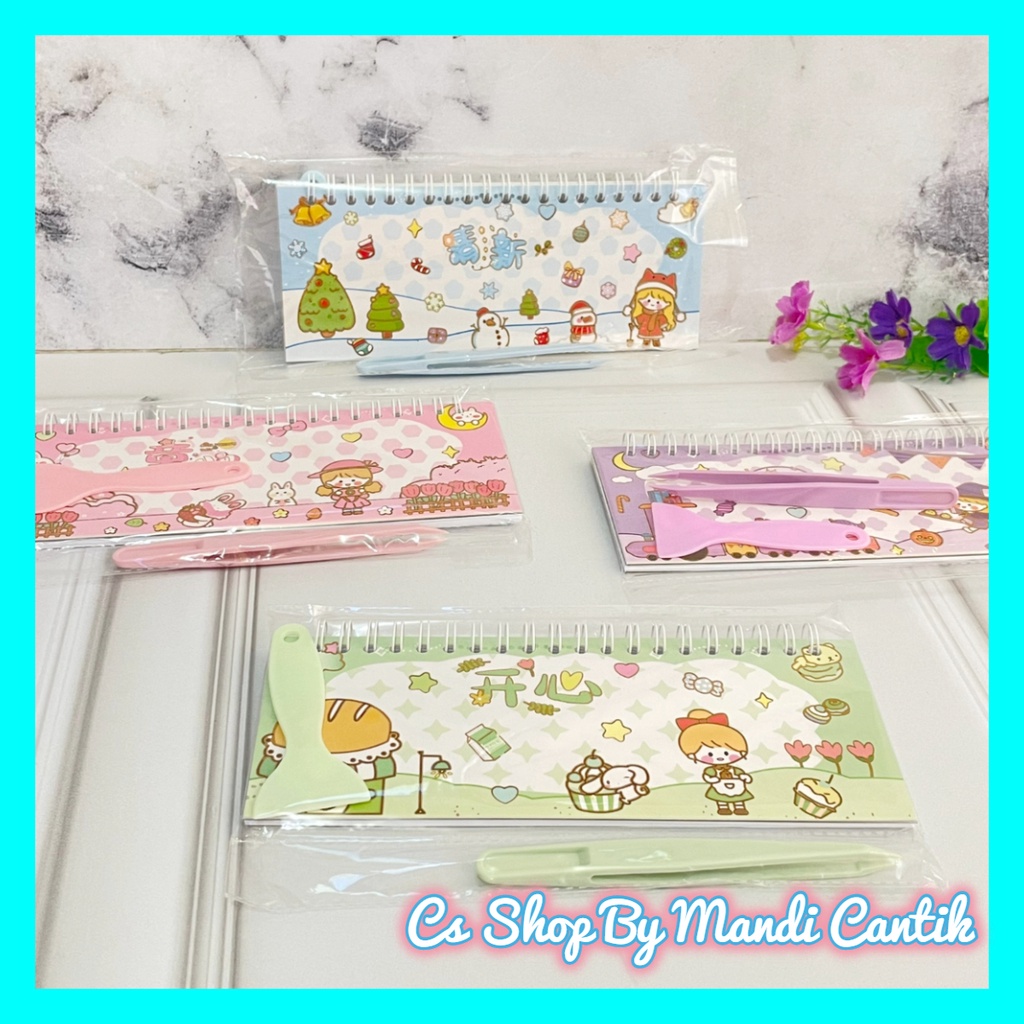 Jual Buku Stiker Spiral SENMU ukuran 25 x 10 cm ZC-AM35 free penjepit ...