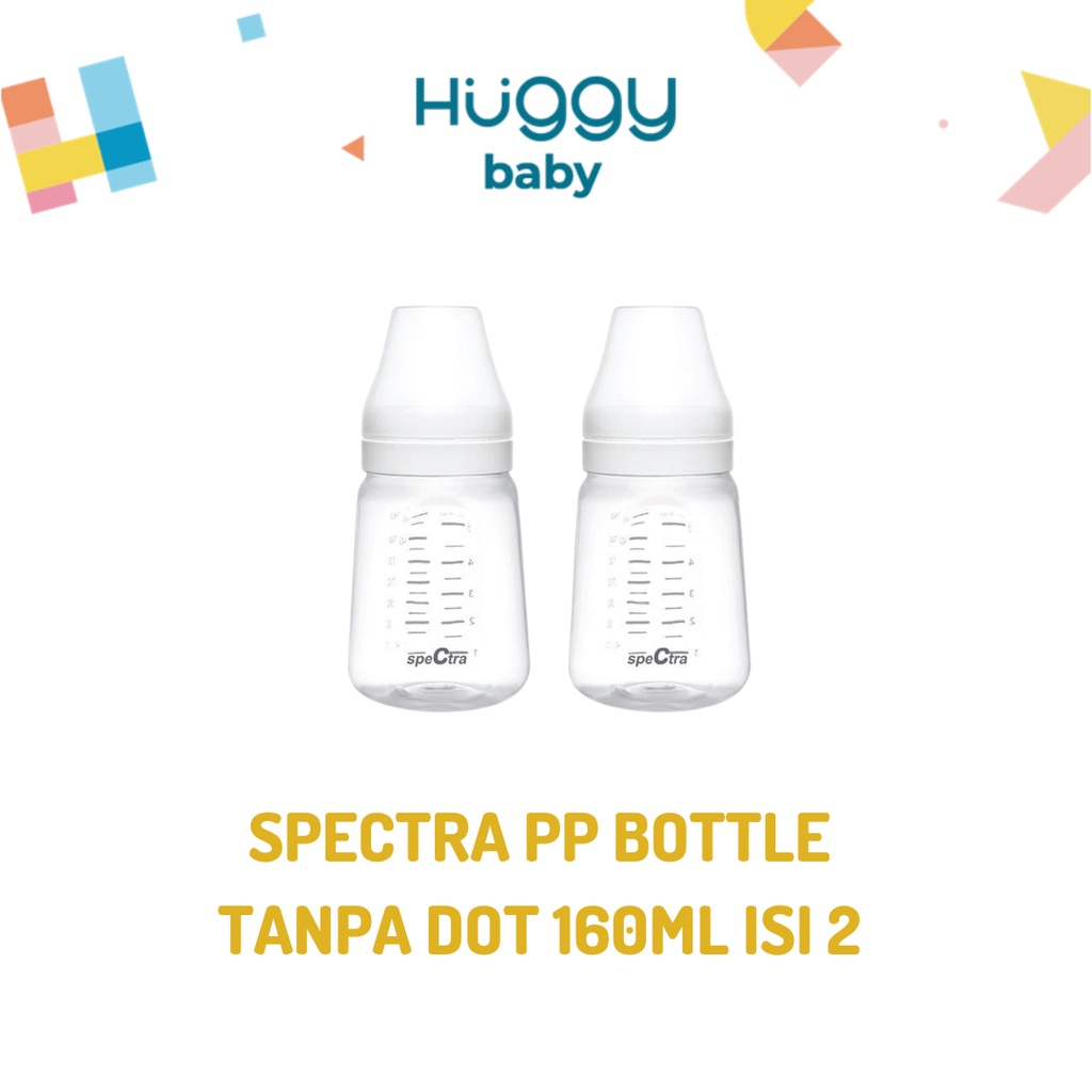 Jual Spectra Bottle PP Storage 160ml Wide Neck Botol TANPA DOT isi 2 | Shopee Indonesia