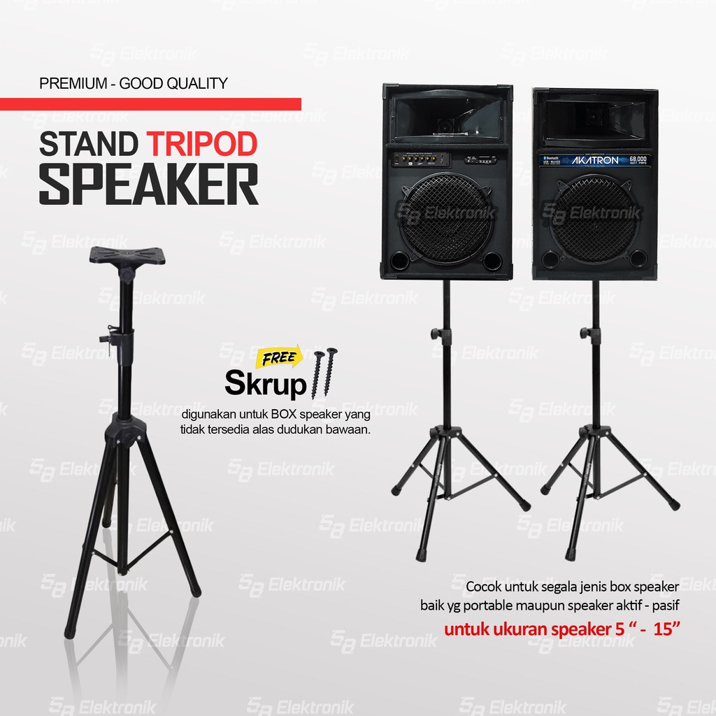 Jual Stand speaker tripod spiker aktif pasif portable universal ...