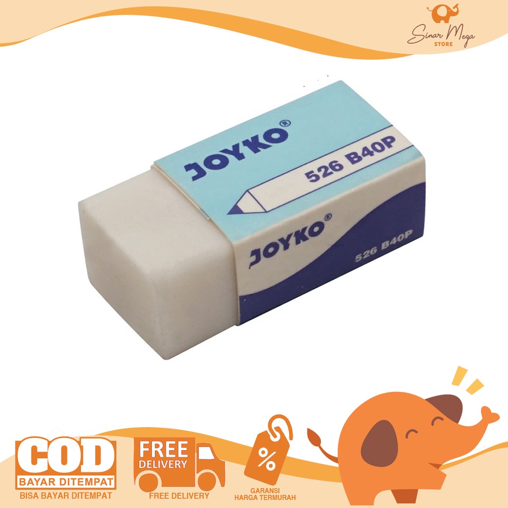 Jual Joyko Eraser Penghapus 526 B40P Putih | Shopee Indonesia
